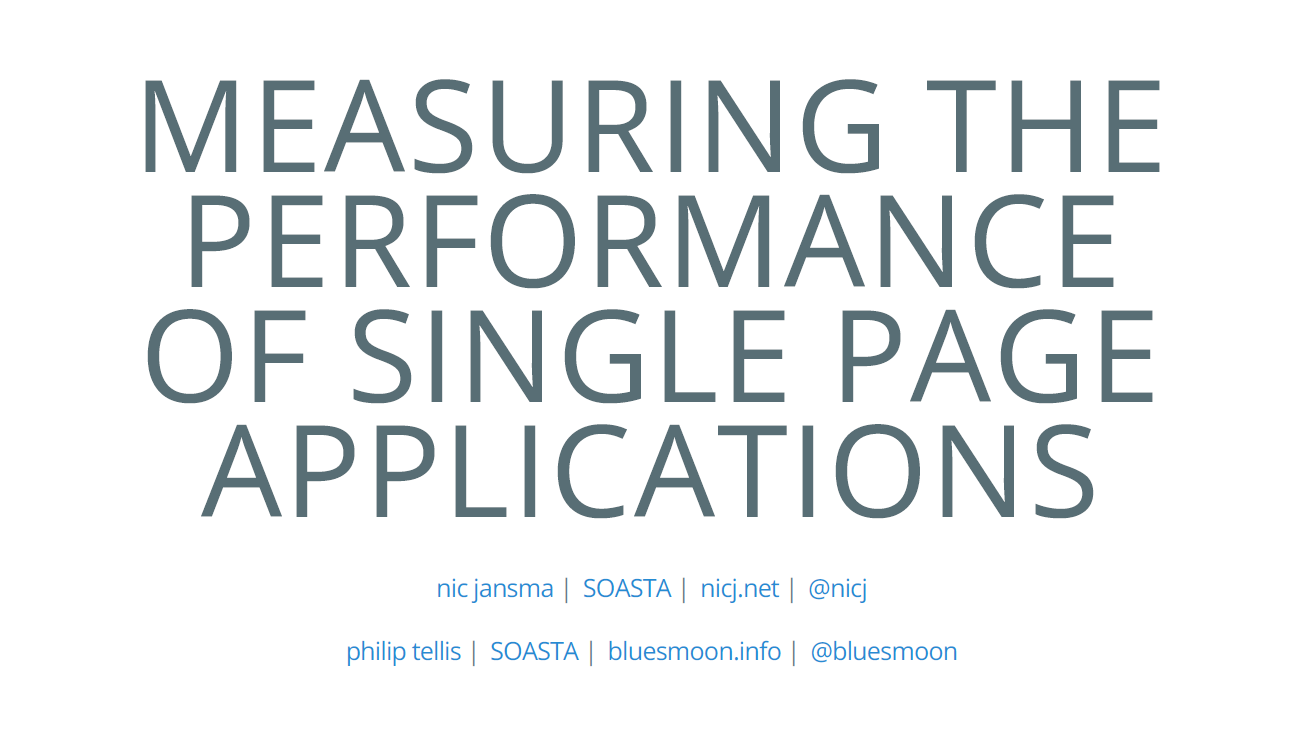 Measuring the Performance of Single Page Applications - NicJ.net