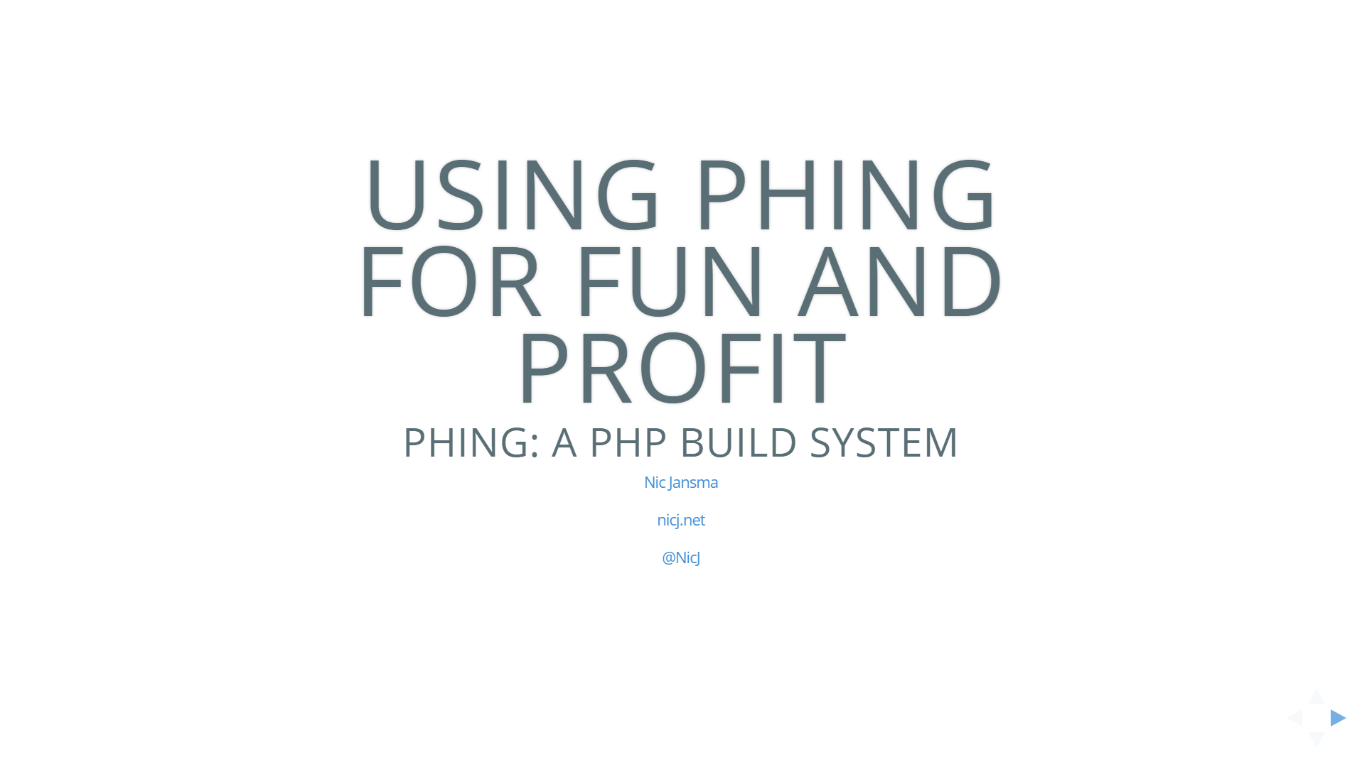 Using Phing for Fun and Profit - NicJ.net